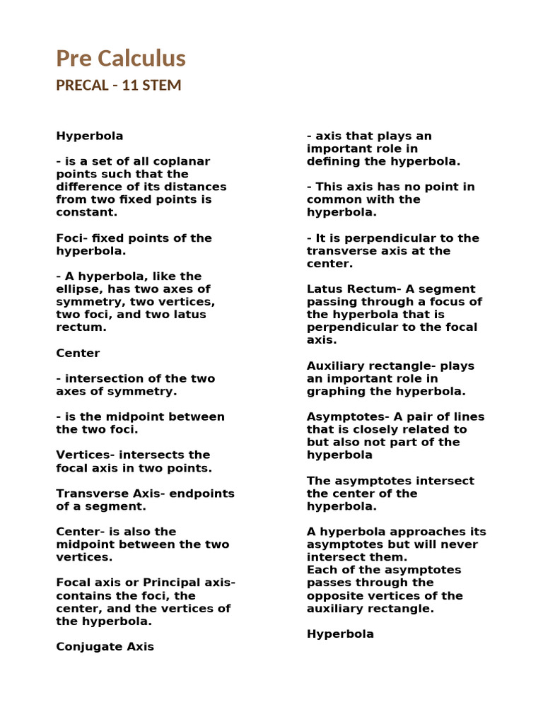 PRE CAL 1st Semester | PDF | Perpendicular | Euclidean Geometry