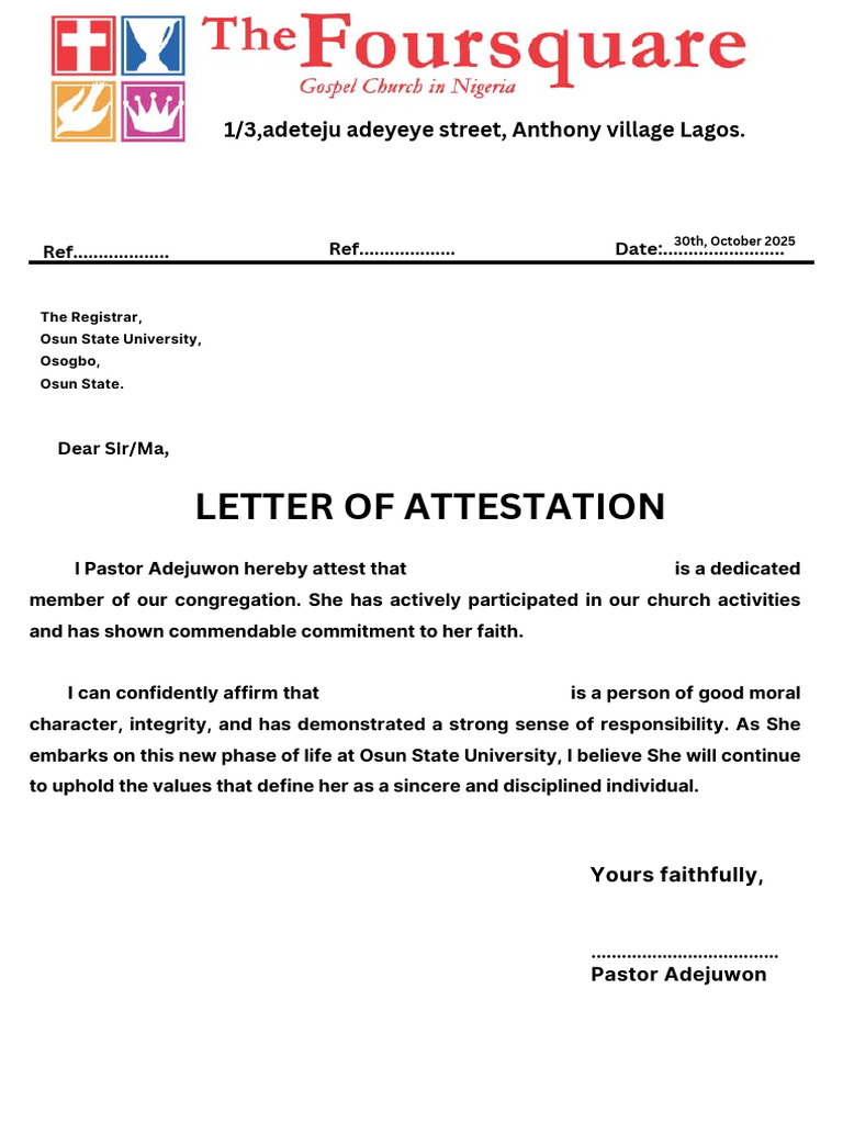 Attestation Letter - 20251030 - 110502 - 0000 | PDF