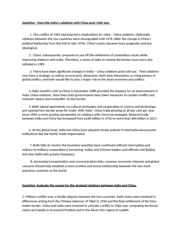 Question Indo China | PDF | China | World Politics