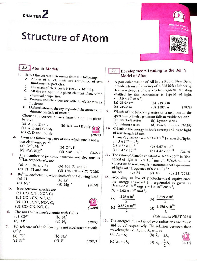 Structure of Atom | PDF