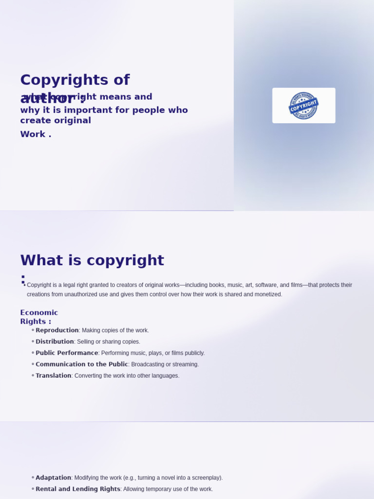 Understanding Copyright and Its Importance | PDF | Copyright ...