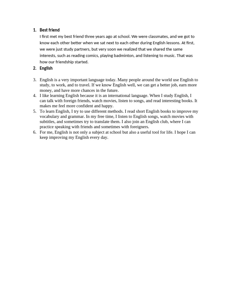 Best Friend | PDF