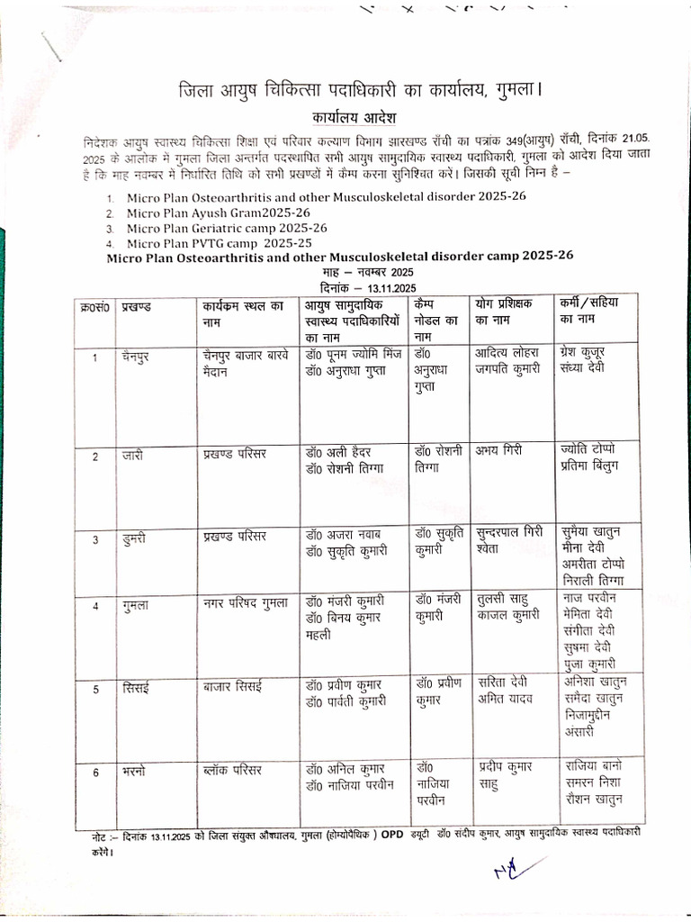 Micro Plan Nov 2025 | PDF