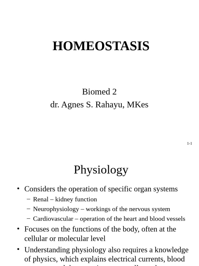 Homeostasis 1 Bahan Kuliah | PDF | Homeostasis | Human Body