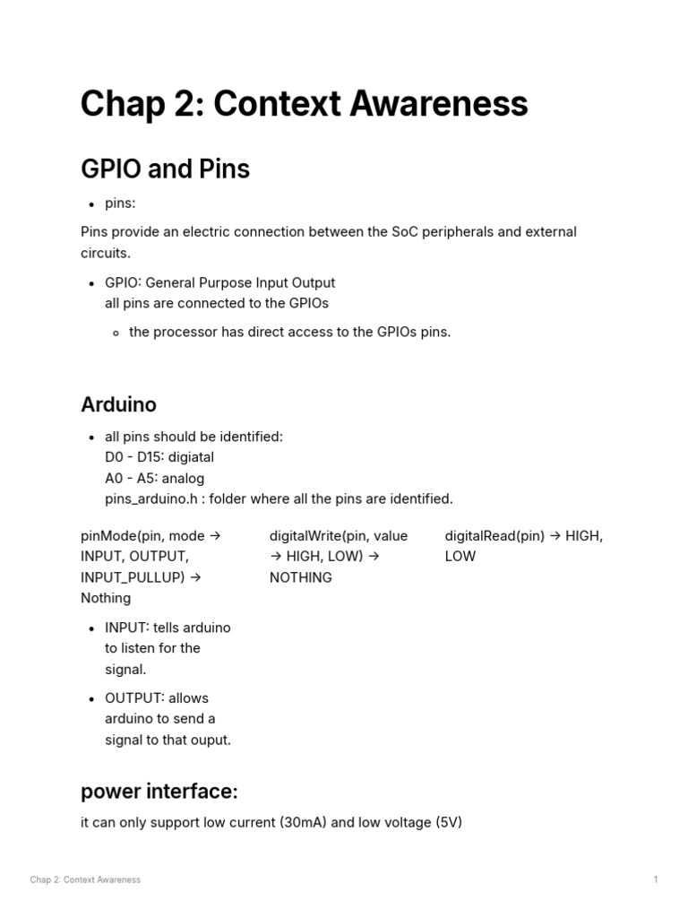Chap 2_ Context Awareness | PDF | Analog To Digital Converter ...