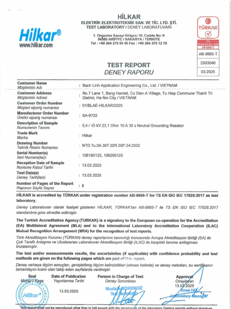 NGR Test Report | PDF