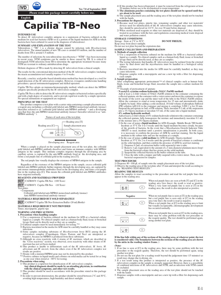 Tuberculosis Antigen Detection Guide | PDF | Tuberculosis | Mycobacterium