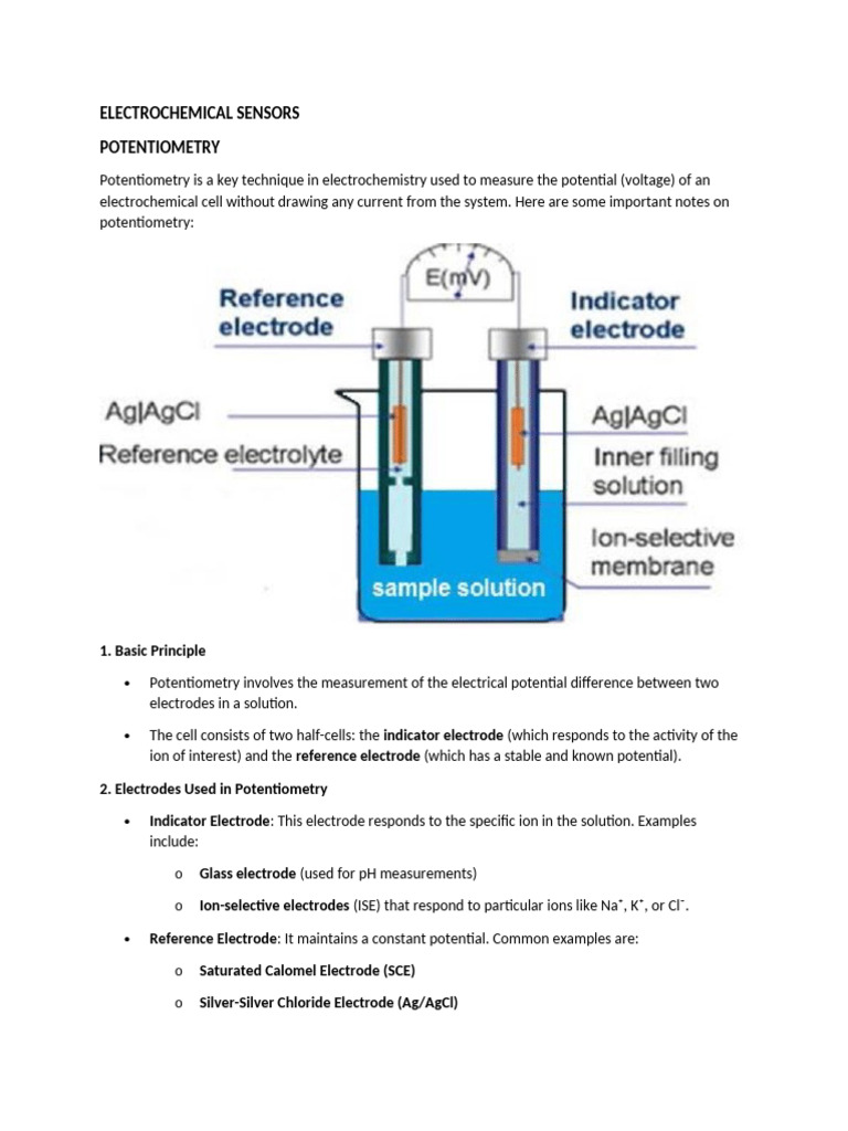 Electrochemical Sensors | PDF | Ph | Electrochemistry