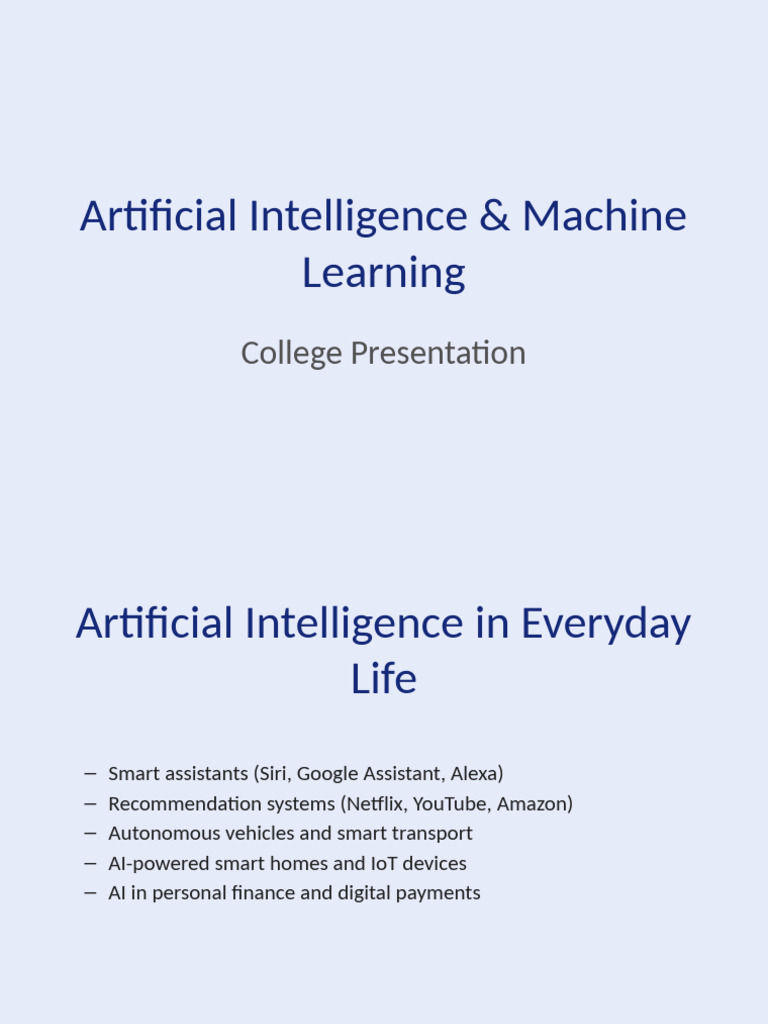 Ai And Ml Presentation Pdf
