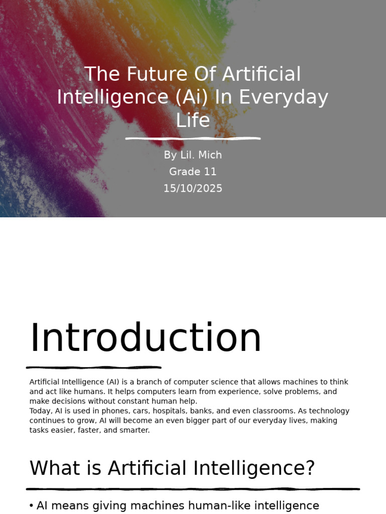 The Future of Artificial Intelligence (Ai) | PDF