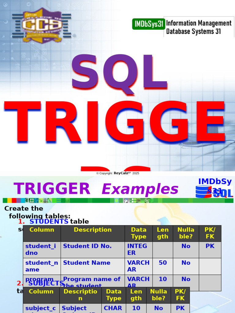 15 SQL DML Triggers Lessons and Project | PDF | Computer Programming ...