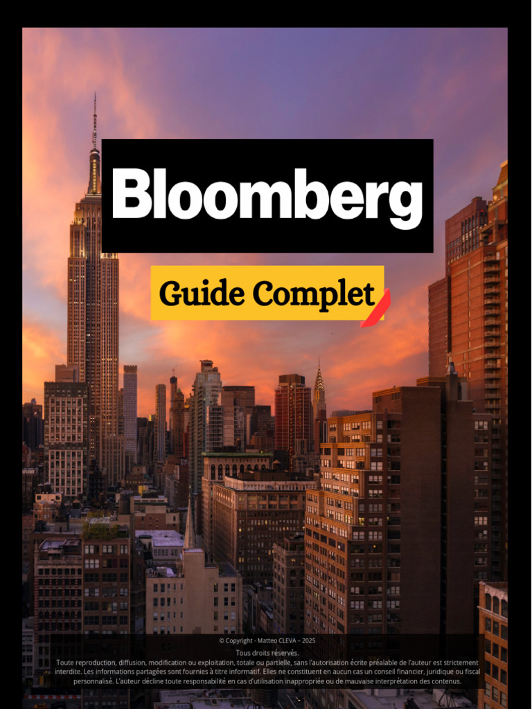 Guide d'utilisation de Bloomberg Terminal | PDF | Opérateur de marché ...