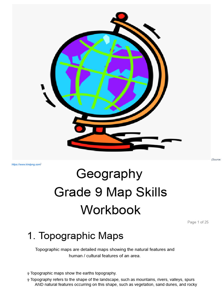 GRD 9 Map Skills Workbook | PDF | Latitude | Longitude