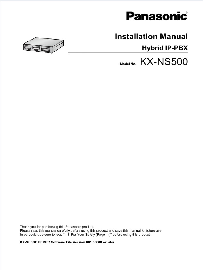 KXNS500 Installation Manual | PDF | Computer Network | Electrical Connector
