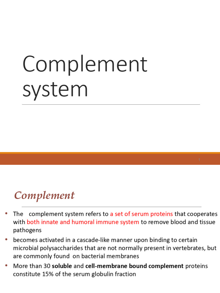 MBG 305 2025 Complement | PDF | Complement System | Humoral Immunity