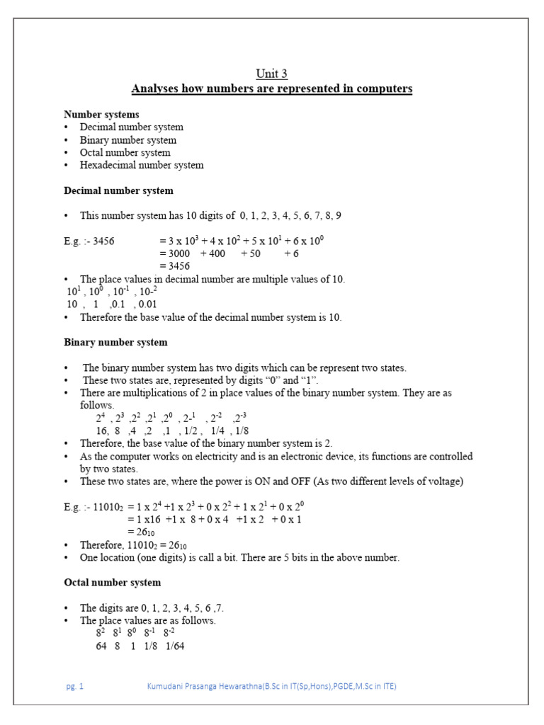 Unit 3 Note | PDF | Binary Coded Decimal | Ebcdic