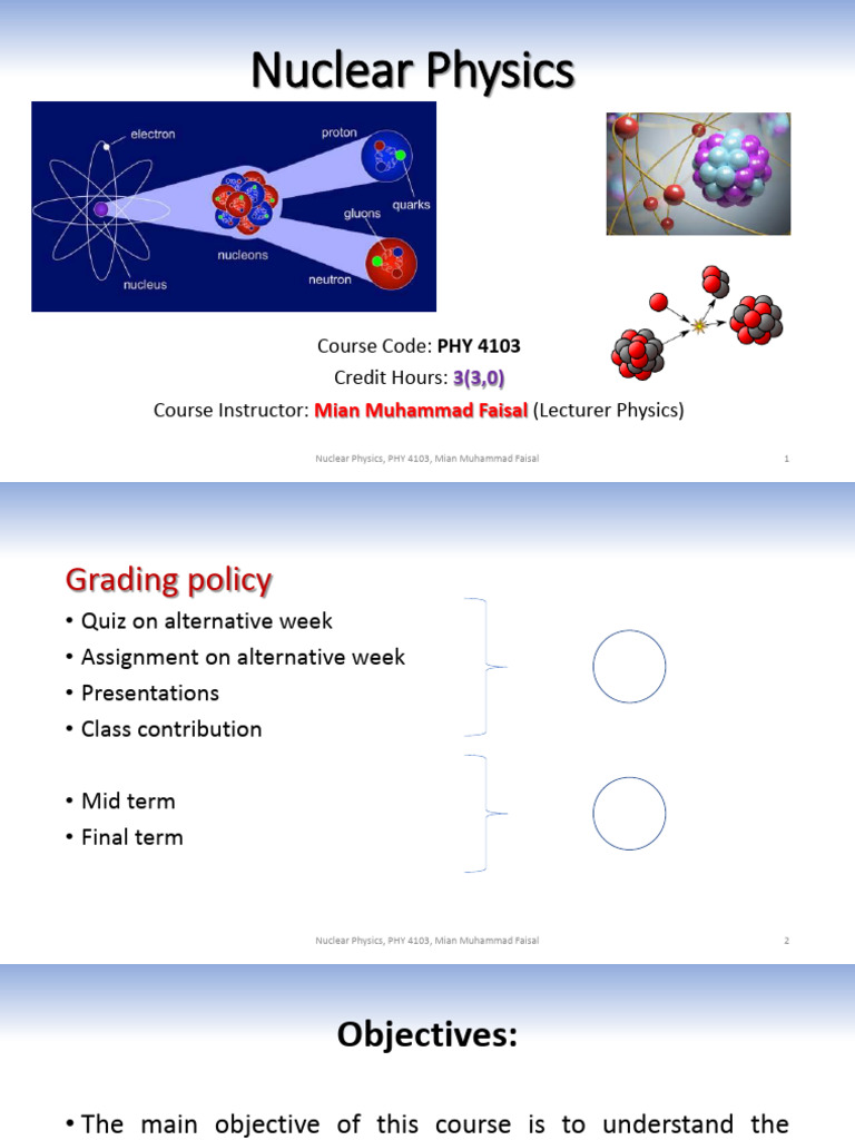 Nuclear Physics Course Overview PHY 4103 | PDF | Atomic Nucleus ...