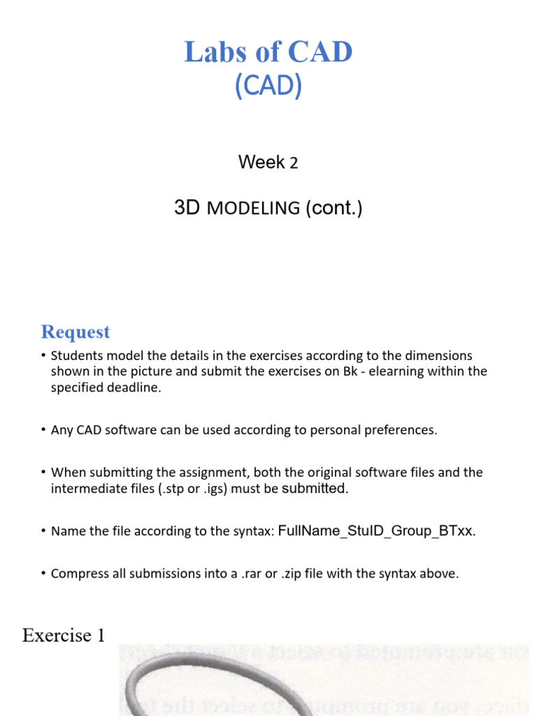 Labs of CAD_Exercise Session 2 | PDF