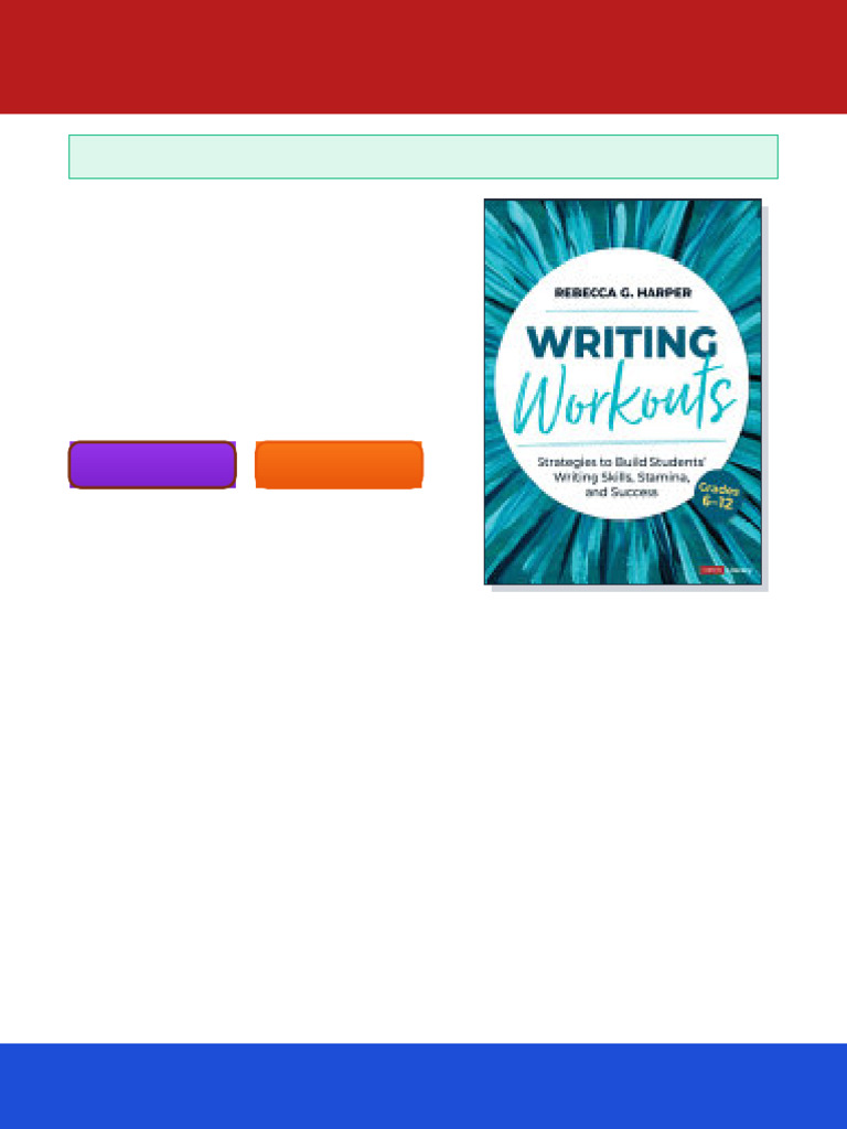 Writing Workouts Grades 6 12 Strategies to Build Students Writing ...