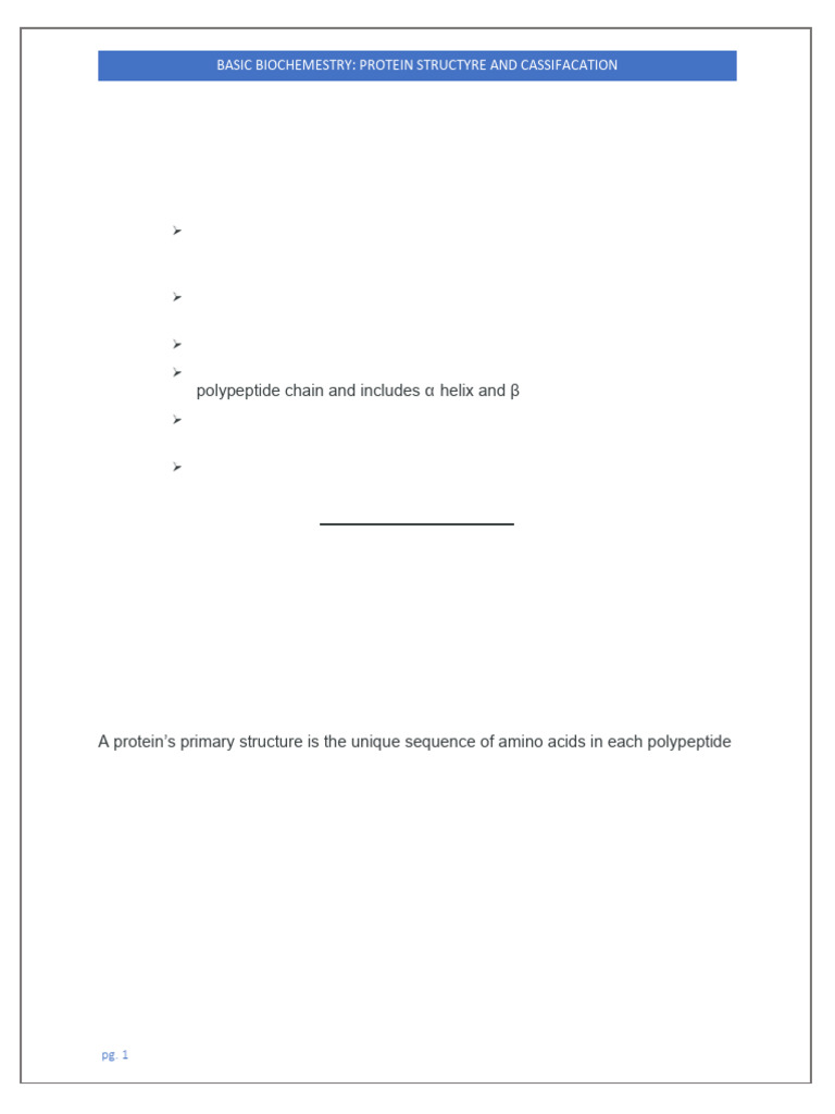 Protein Structure and Function | PDF | Protein Structure | Beta Sheet