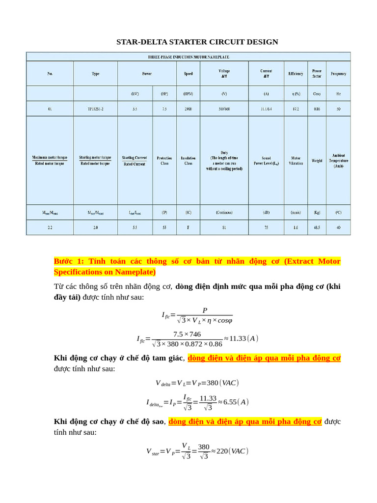 Star-Delta Circuit Design | PDF