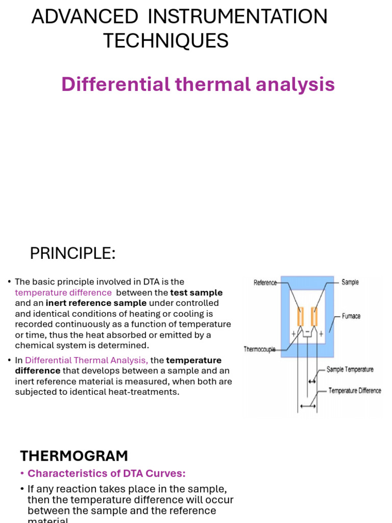 Differential Thermal Analysis | PDF | Thermal Analysis | Thermocouple