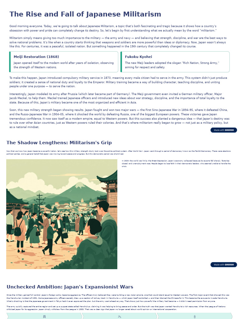 The-Rise-and-Fall-of-Japanese-Militarism | PDF | Japan | Empire Of Japan