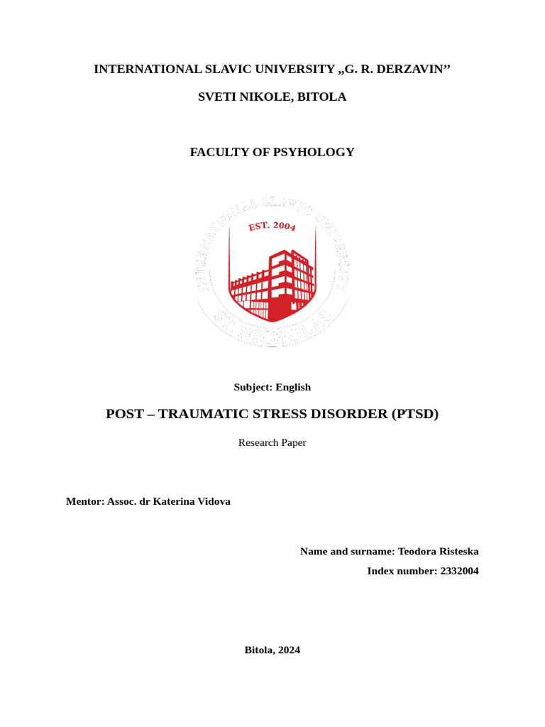 Understanding Post-Traumatic Stress Disorder | PDF | Psychological ...