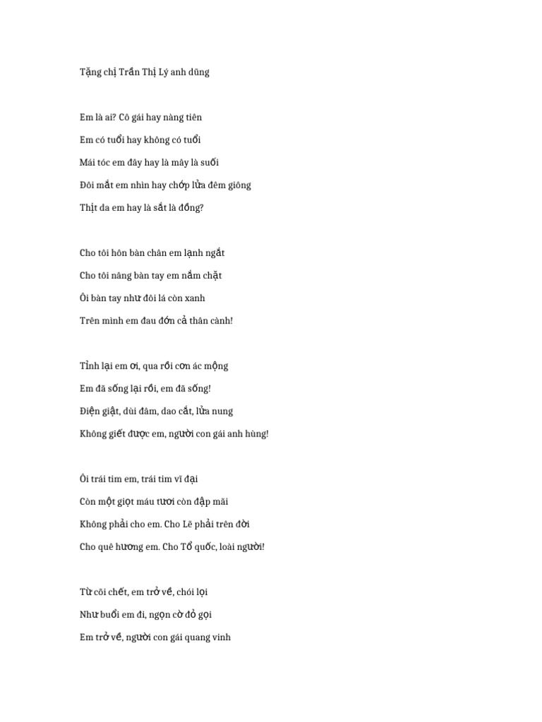 Bai Tho Tran Thi Ly | PDF
