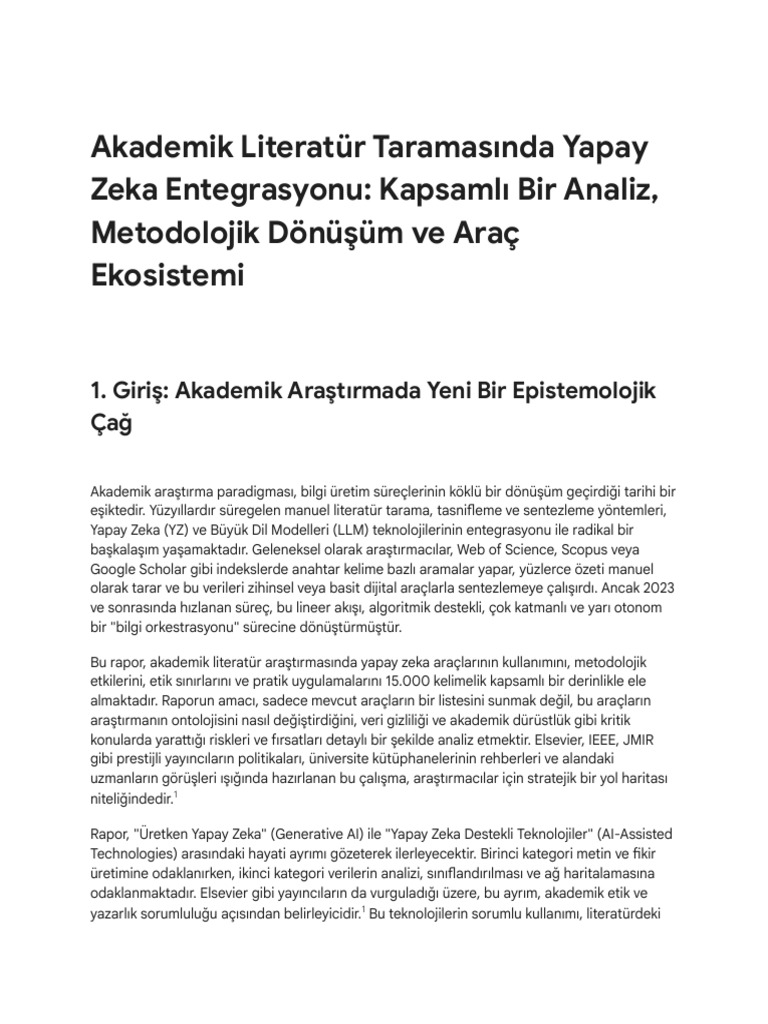 Yapay Zeka Araçları - Literatür Araştırması | PDF