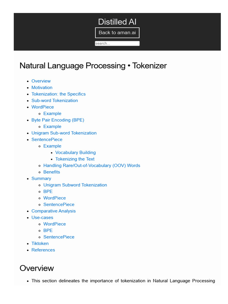 Aman Ai Primers Ai Tokenizer ... | PDF | Linguistics | Learning