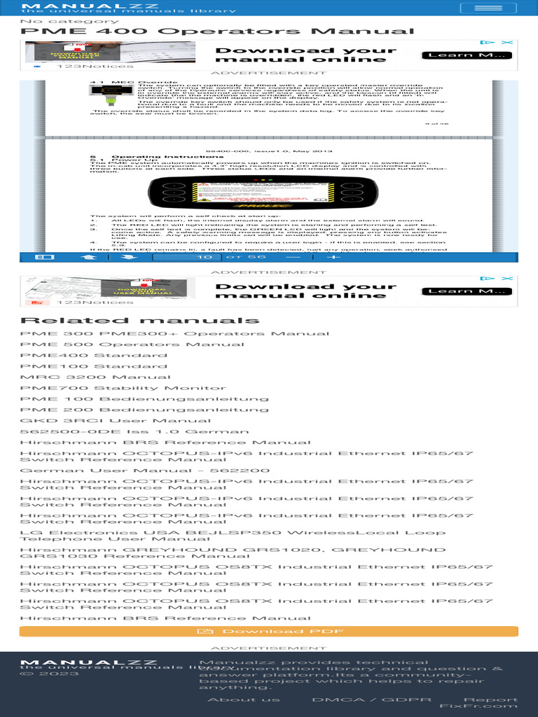 PME 400 Operators Manual Manualzz | PDF | Computer Engineering | Computing