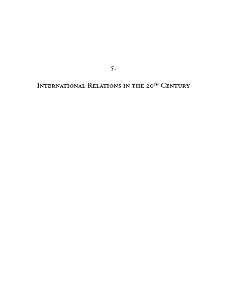 Great War's Impact on 20th Century Relations | PDF | International ...