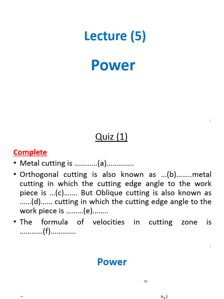 5- Power | PDF | Force | Physical Quantities