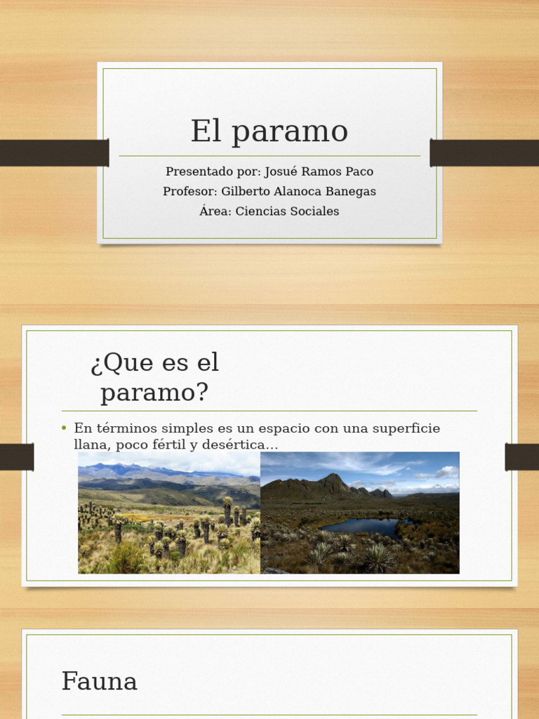 Características del Páramo: Flora y Fauna | PDF