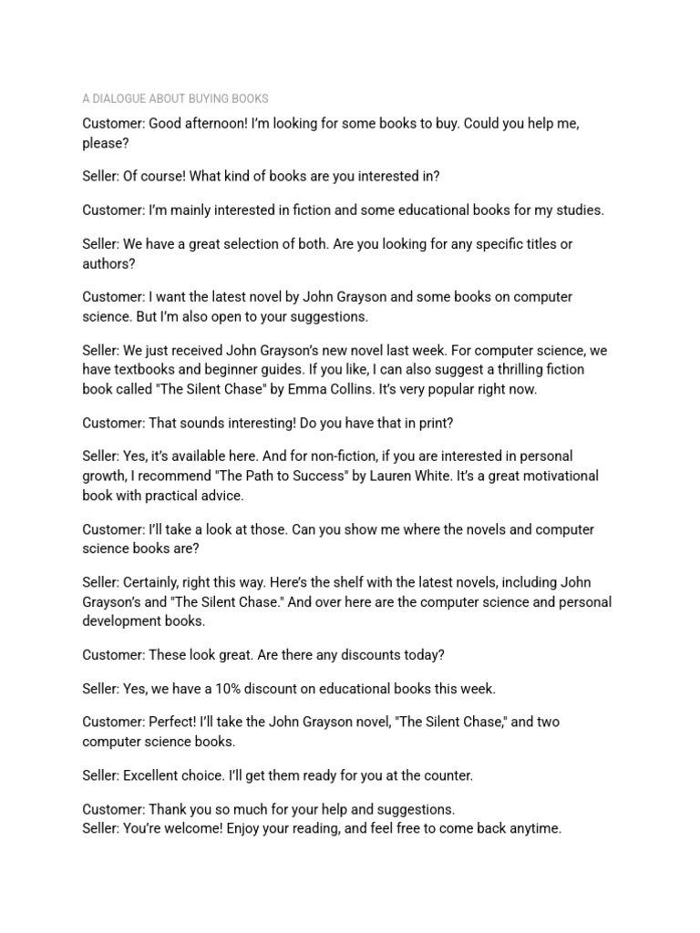 Dialogue | PDF | Unemployment | Employment