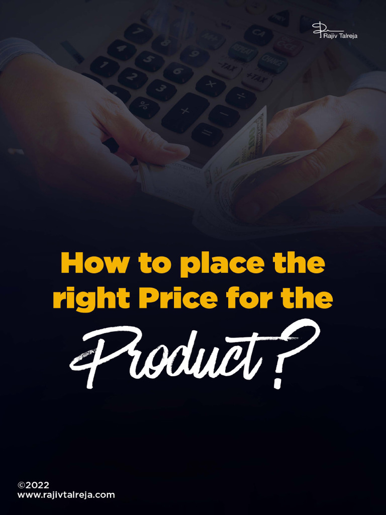 How To Place The Right Price For The Product | PDF