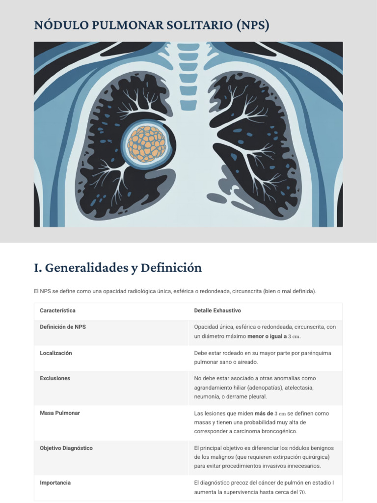 NODULO-PULMONAR-SOLITARIO-NPS | PDF | Cáncer de pulmón | Biopsia