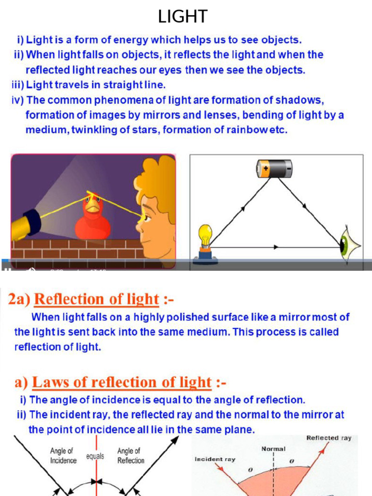 Light Full PPT Class 10 prep notes. | PDF