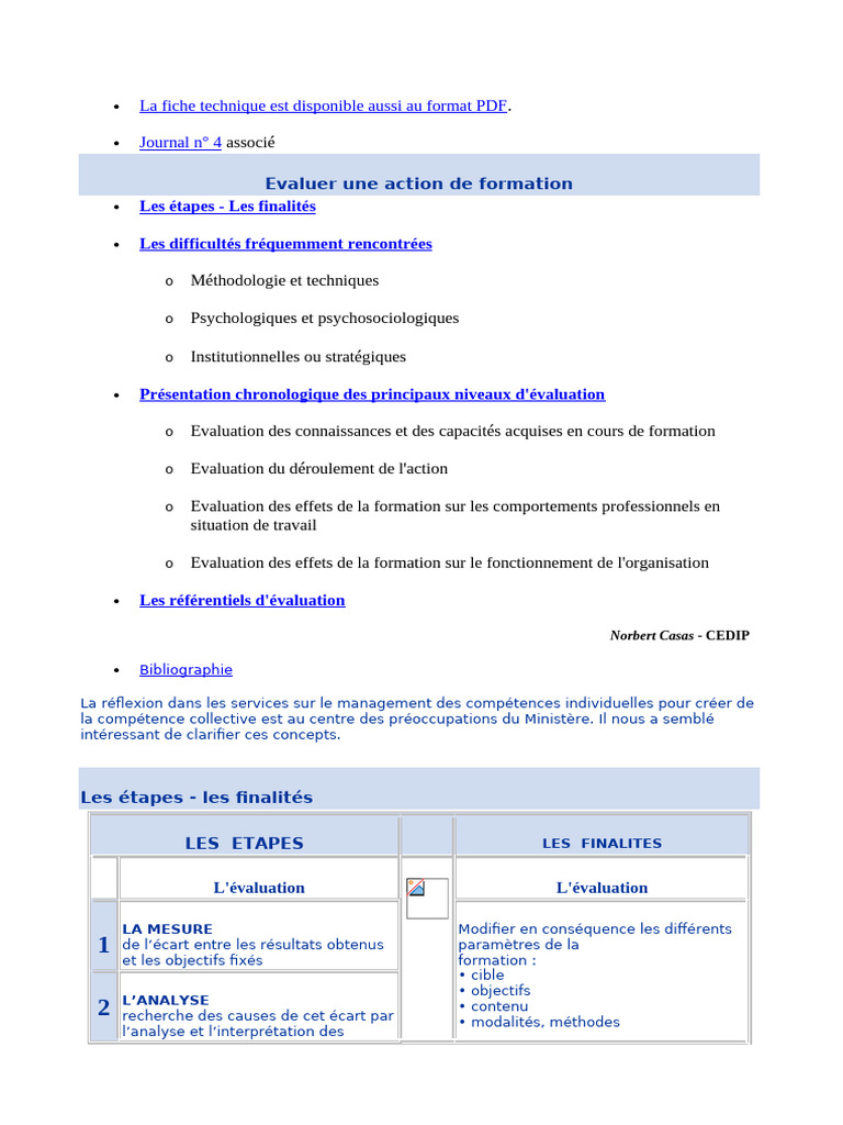 Évaluation des actions de formation | PDF | Pédagogie | Apprentissage