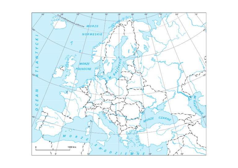 Mapa Konturowa Europa Granice | PDF