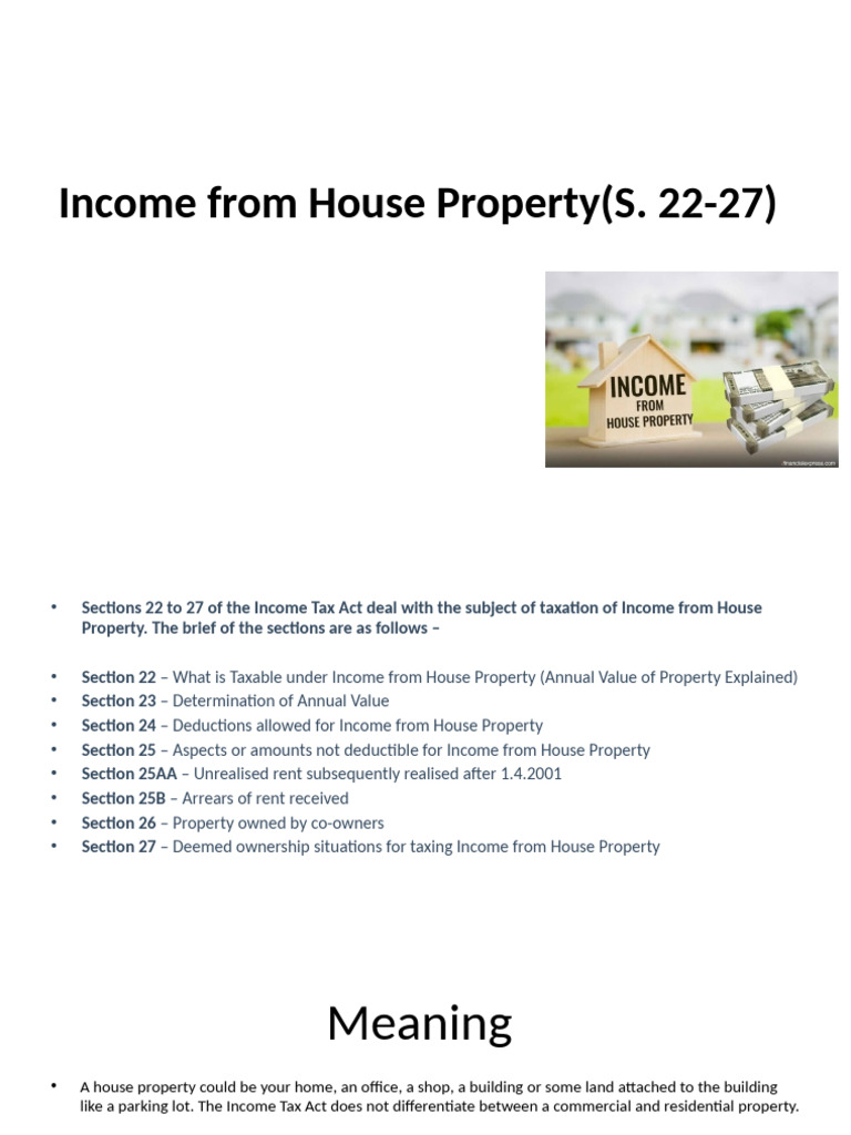 3.1 Income From House Property | PDF | Tax Deduction | Taxes