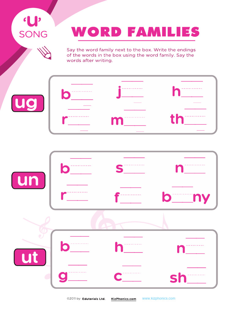 6 Bunny Bug Word Family | PDF