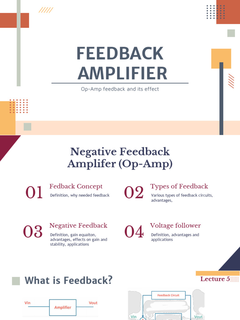 Lecture - 5-7 Op-Amp Feedback | PDF | Operational Amplifier | Feedback
