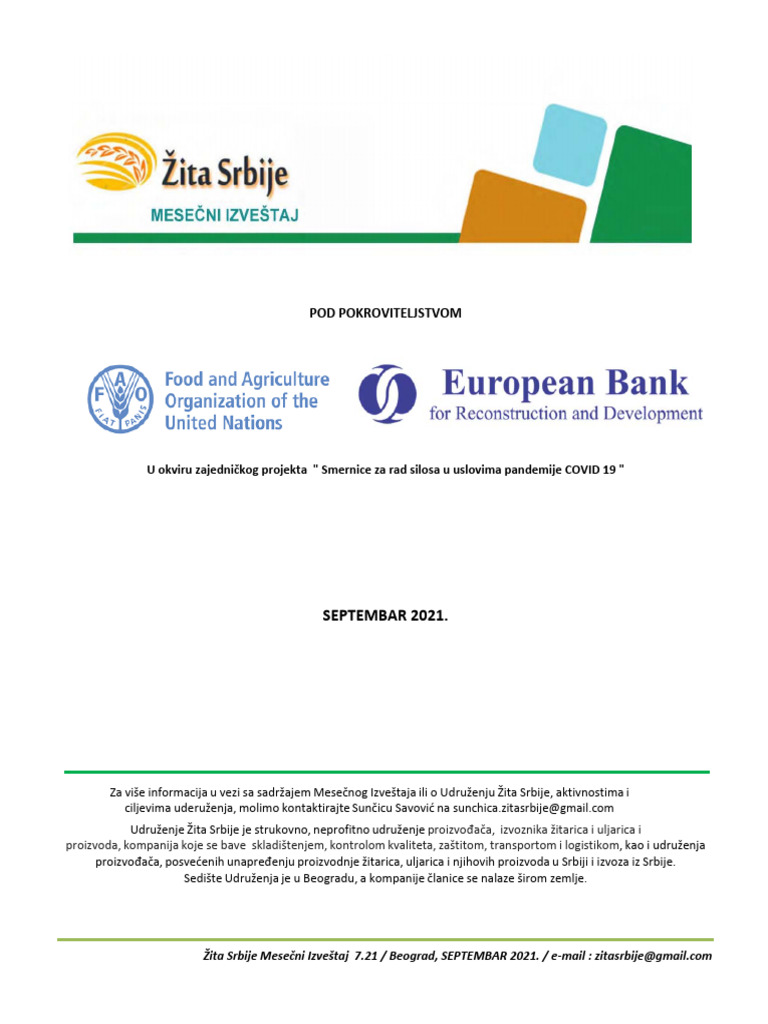 Mesecni Izvestaj 7.21 | PDF