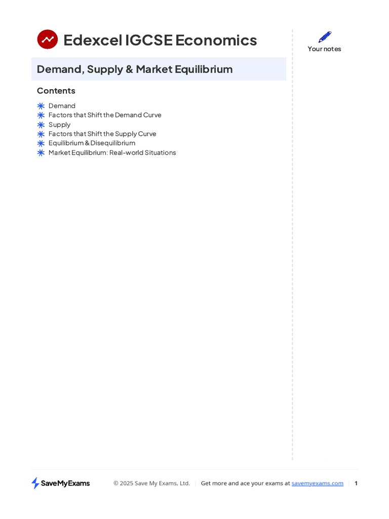 1-3-Demand, Supply & Market Equilibrium | PDF | Economic Equilibrium ...