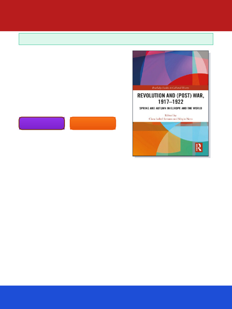 Revolution and (post) War, 1917-1922 1st Edition Clara Isabel Serrano ...