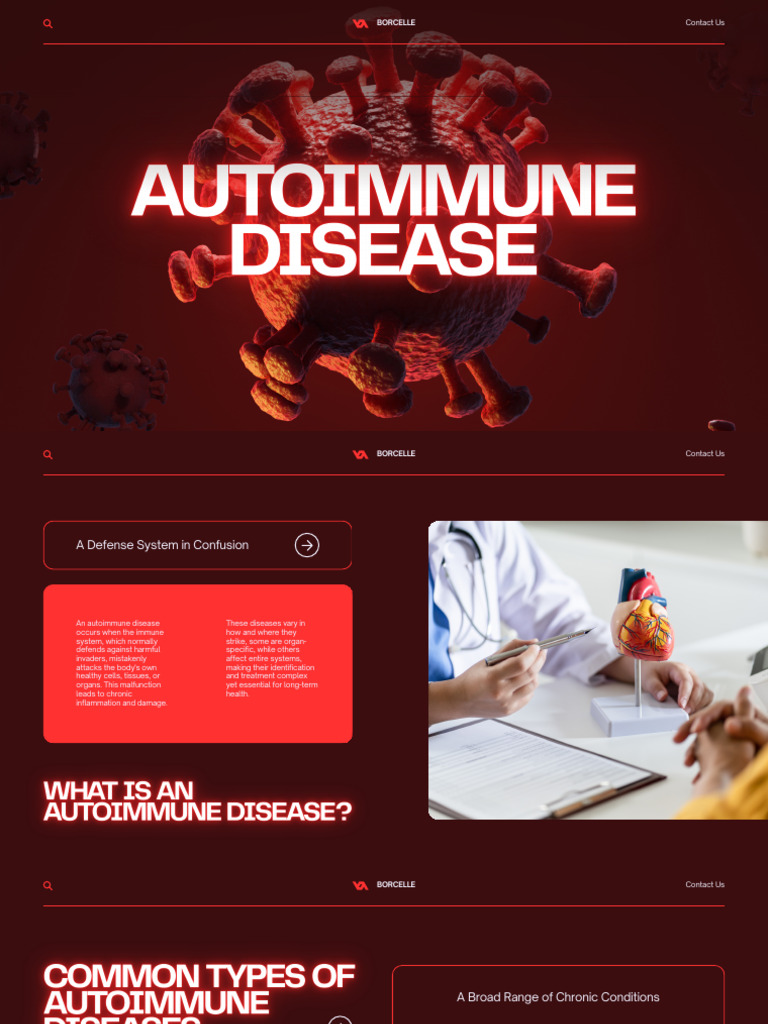 Red Modern Autoimmune Disease Presentation | PDF | Autoimmune Disease ...