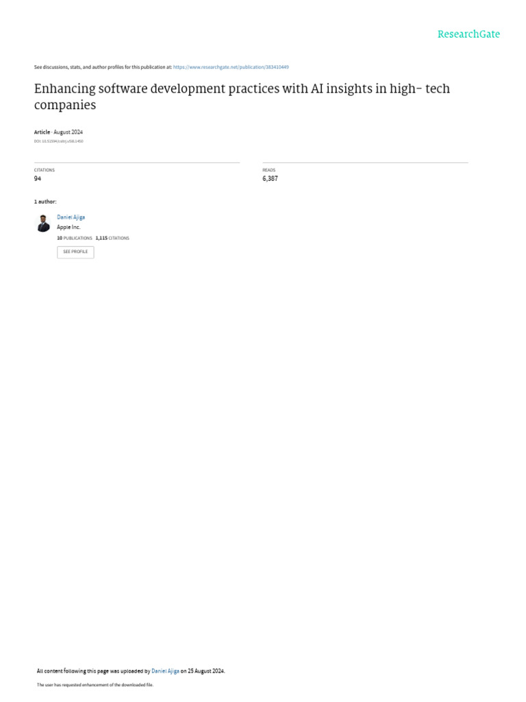 17.enhancing Software Development Practices With AI Insights in Hightech Companies | PDF ...