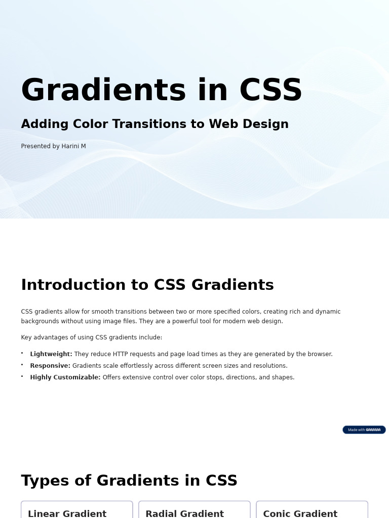 Gradients in CSS | PDF | Gradient | Computing